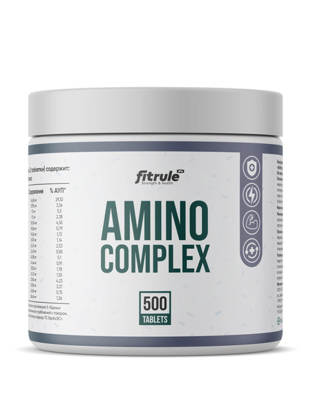 Аминокислотный комплекс Fitrule Amino Complex 500 tabs Поддержка мышц ...