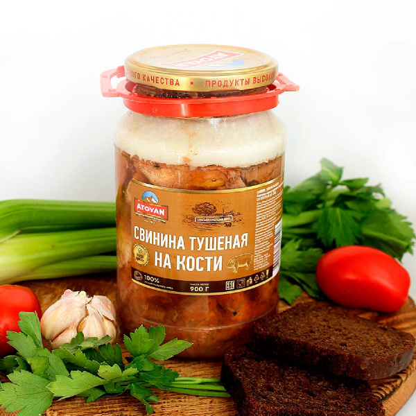 Свинина тушеная ATOYAN на кости, 900гр - купить с доставкой по выгодным ...