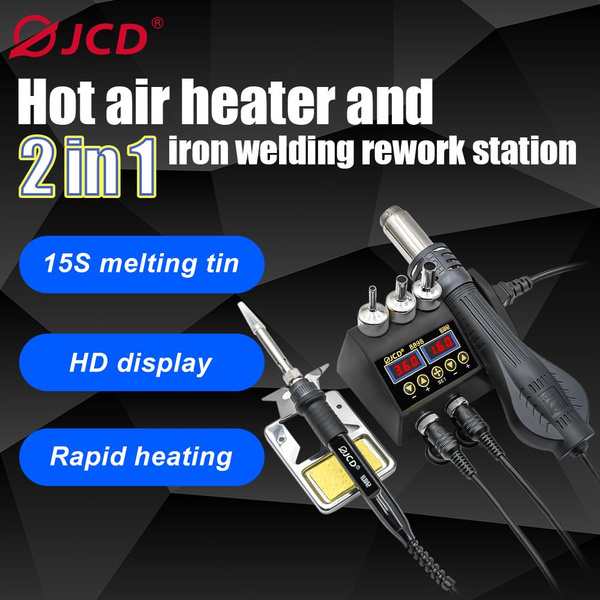 паяльная станция JCD 8898 750 Вт 2-в-1 тепловая пушка, электрический паяльник купить на OZON по ...