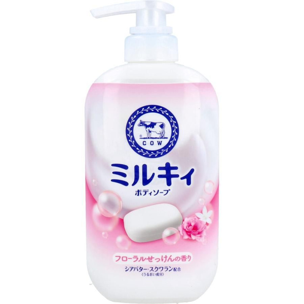 Cow Brand Жидкое молочное мыло для тела Milky Body Floral Soap, аромат ...