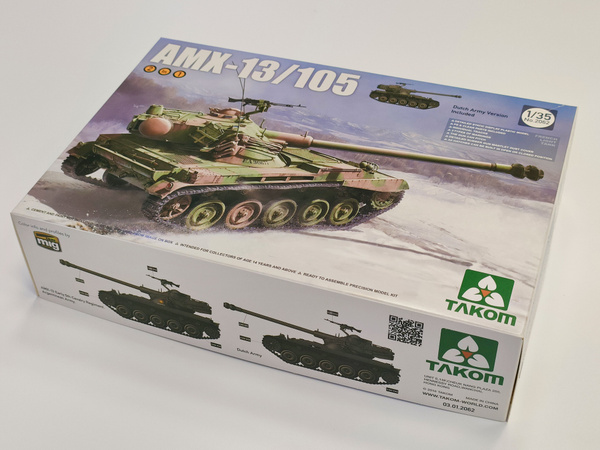Французский легкий танк AMX-13/105 (2 в 1) Сборная модель Takom 2062 1/ ...