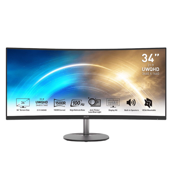 Монитор MSI MP341CQ, VA, 3440x1440, 100 Гц 34" - купить по выгодной ...