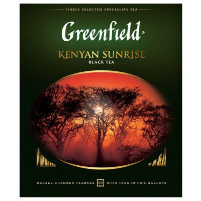 Чай Greenfield 100пак*2г кениан санрайз черный - купить с доставкой по ...