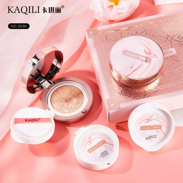 KAQILI Кушон для лица с 2 сменными блоками,увлажняющий,Матирующий ...