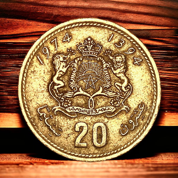 Монета Марокко 20 центов 1974 года. Хасан II - купить в интернет-магазине OZON с быстрой ...