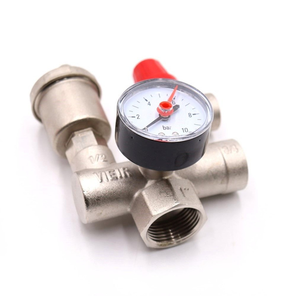 Группа ViEiR безопасности котла 3/4" 3 БАР 120С Никель ПРОХОДНАЯ AQ1124 - купить с доставкой по ...