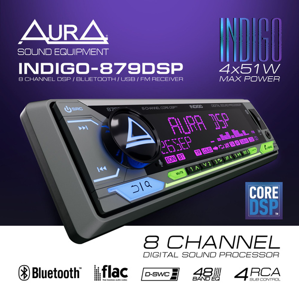 Процессорный 8-канальный ресивер AurA INDIGO-879DSP купить на OZON по низкой цене (1626040042)