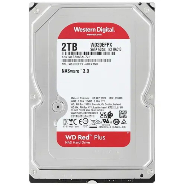 2 ТБ Внутренний жесткий диск Western Digital WD20EFPX (WD20EFPX ...