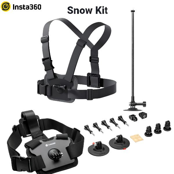 Характеристики Insta360 Snow Bundle, комплект креплений на голову + на грудь + на шлем X4/x3/x2 ...
