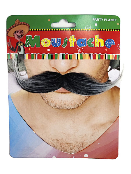 Карнавальные накладные усы седые купить c доставкой на OZON по низкой ...