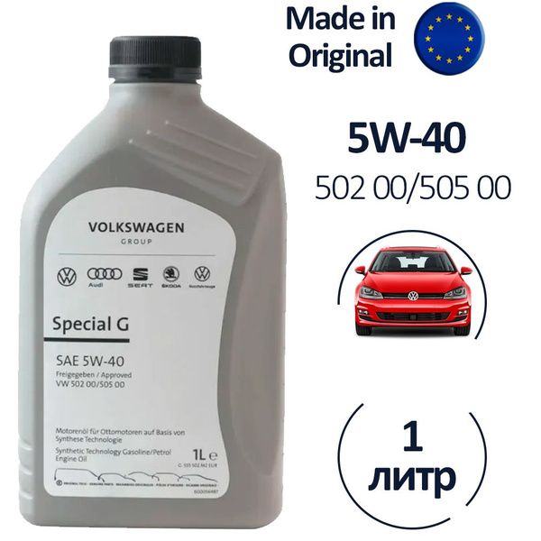 Масло моторное VAG (VW/Audi/Skoda/Seat) volkswagen special g 502 00/505 00 фольксфоген 5W-40 ...