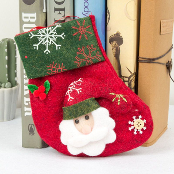 Новогодний носок "Дед Мороз" для подарков и украшения интерьера дома ...