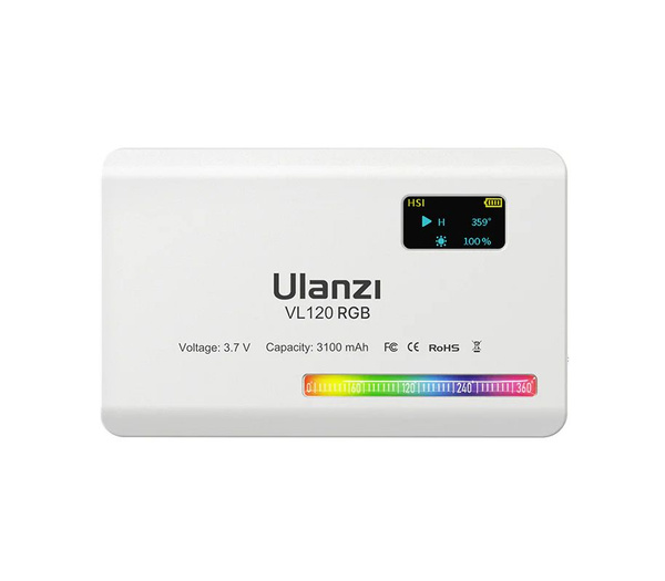 Осветитель Ulanzi VL120 RGB, светодиодный, 3100 мАч, 2500-9000К, белый купить на OZON по низкой ...