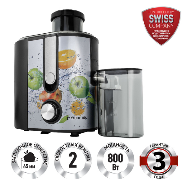 Соковыжималка центробежная Polaris PEA 0829 Fruit Fusion, черный ...