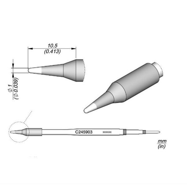 100% JBC Головка для паяльника C245-903/903H купить на OZON по низкой цене (1679474076)