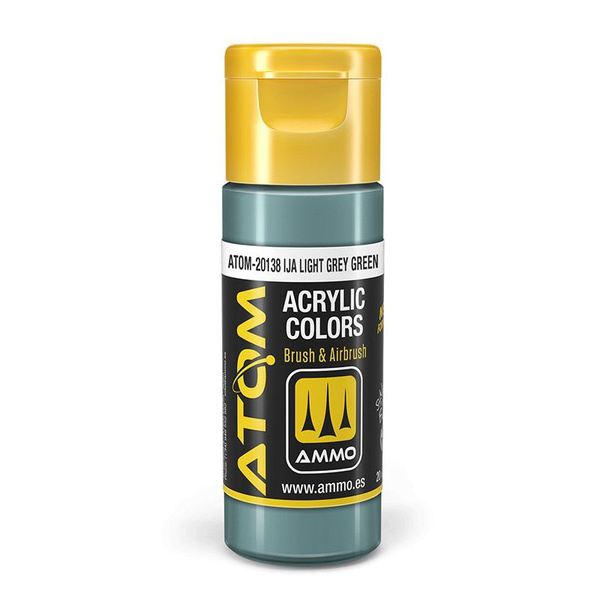 Акриловая краска ATOM COLOR IJA Светло-серо-зелёный / IJA Light Grey Green Ammo Mig ATOM20138 ...