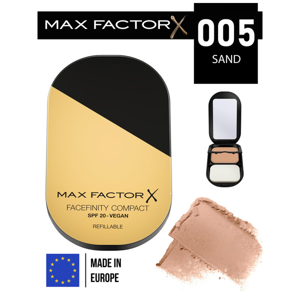 Пудра Max Factor Facefinity Compact Vegan тон №05 Sand - купить с доставкой по выгодным ценам в ...