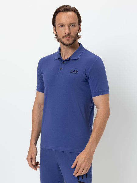 Поло EA7, размер 46, 48, цвет синий, хлопок 95% эластан 5% - купить по выгодной цене в интернет ...