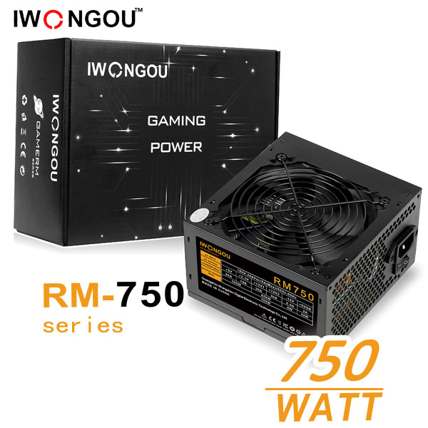 IWONGOU блок питания для пк 750w ATX,12CM кулер ,20+4p,2*CPU(4+4),2*PCI ...