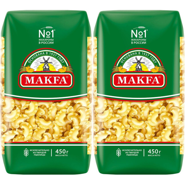 Макаронные изделия Makfa Петушиные гребешки 450 г, набор: 2 штуки купить на OZON по низкой цене ...