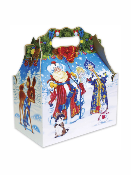 Новогодняя подарочная упаковка "Ларец простой Зимняя сказка" картонная ...