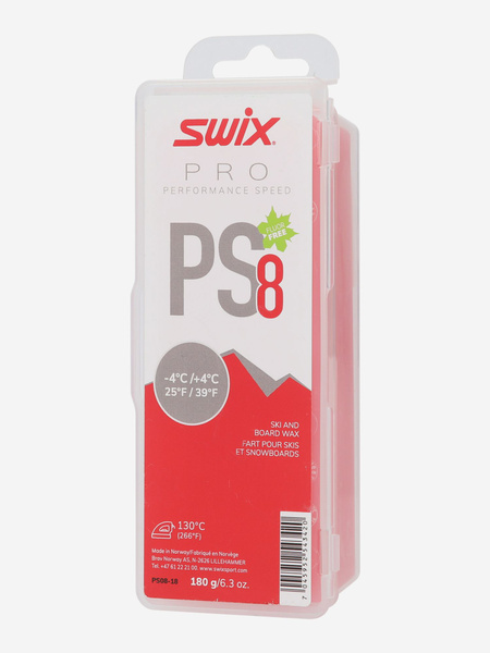 Мазь скольжения Swix PS8 Red PS08-18, (+4 С -4 С) углеводородный 180 г. купить c доставкой на ...