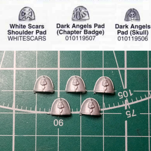 Dark Angels Shoulder Pads Skull (5) Space Marines Warhammer миниатюра ...