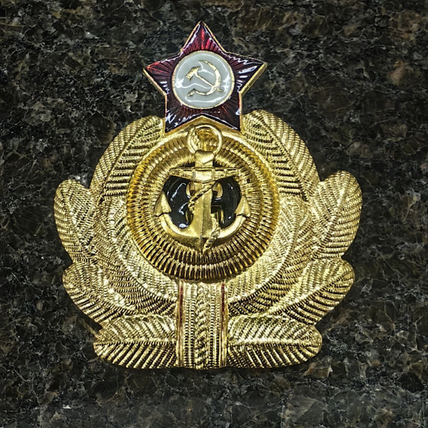 Кокарда ОФИЦЕРСКАЯ ВМФ СССР в обрамлении со звездой - купить с ...