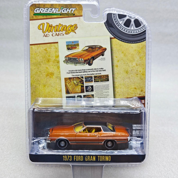 Машинка GreenLight 1/64 Vintage advertising Car Series 10-1973 Ford Gran Torino Die-cast Alloy ...
