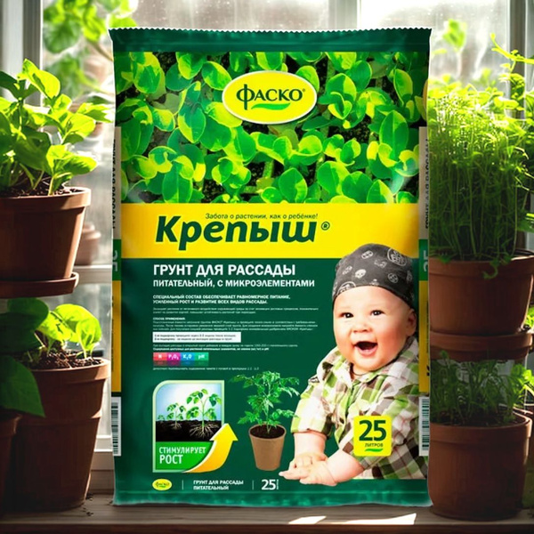Грунт для рассады Фаско Крепыш 25л купить C доставкой на Ozon по низкой