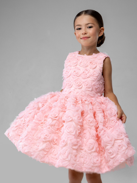 Праздничное платье LELUkids для девочки Флер, розовый, р-р 104 Танцы, Девочки, На любой сезон ...