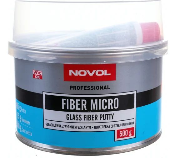 Шпатлевка Novol FIBER MICRO с коротким стекловолокном 0.5 кг X6125433 ...