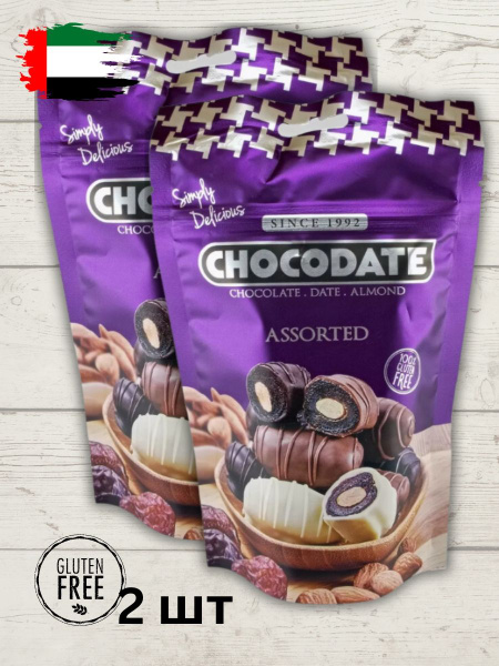Chocodate Ассорти фиников с миндалём в шоколаде - купить с доставкой по ...