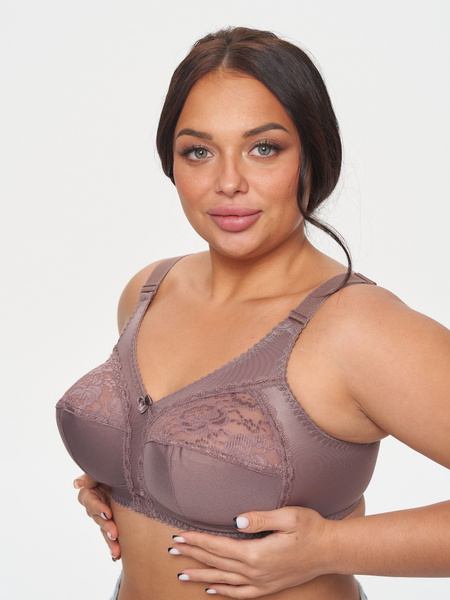 Бюстгальтер Женский BLISSENSE мягкая чашка без каркаса, без косточек, размер 100B коричневый ...