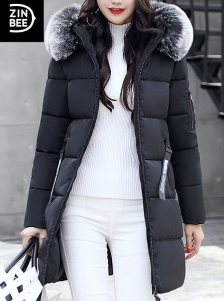 Пальто пуховое Женский ZinBee черный Полиэстер, размер 46 Длинный Демисезон Китай купить c ...
