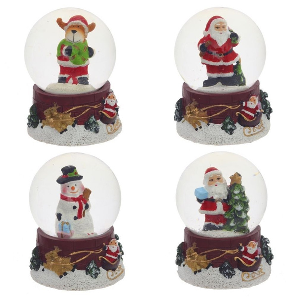 Фигурка в стеклянном шаре "Новогодние символы", D5 см, 4 вида, 1 штука ...