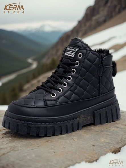 Ботинки Женский KERNA черный, размер 34 броги Зима D Шнурки Без каблука Бахрома Россия купить c ...