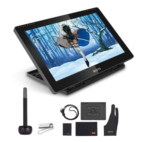 Графический планшет Bosto, A4, Windows, 8192 уровня, черный купить по ...