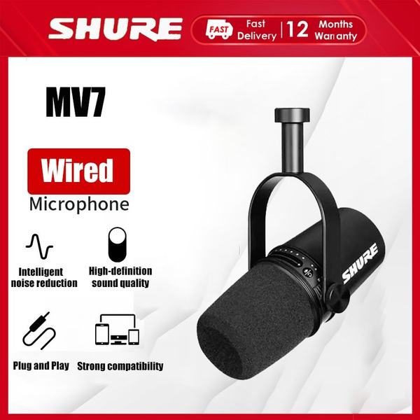 Микрофон студийный Shure MV7 - купить по выгодной цене в интернет ...