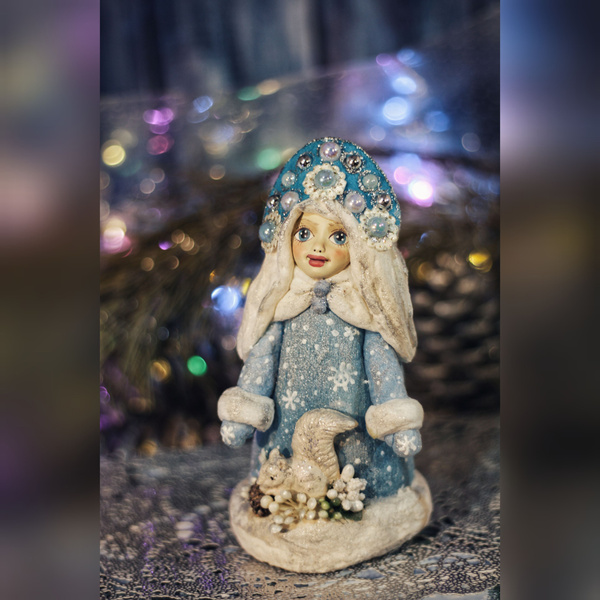 Ватная кукла под елку Снегурочка , 15 см. купить c доставкой на OZON по ...