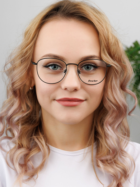 Оправа для очков для зрения женская Dackor круглая черная купить на OZON по низкой цене (1743969843)