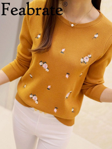 Пуловер Женский Feabrate желтый Хлопок, размер 50 Без застежки облегающий Длинный Китай купить c ...