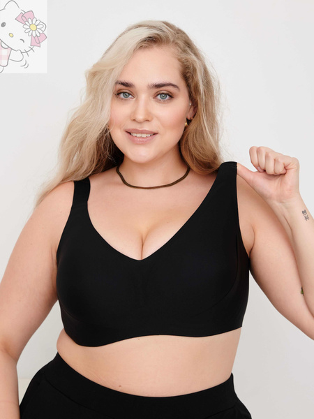 Бюстгальтер Женский, размер 95F, 100C черный Микрополиамид Домашний Китай Крючки Съемные чашечки ...