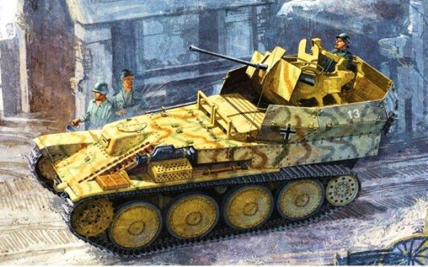 6469 Dragon Германская САУ Flakpanzer 38(t) Sd.Kfz.140 auf (Sf) Ausf.L ...
