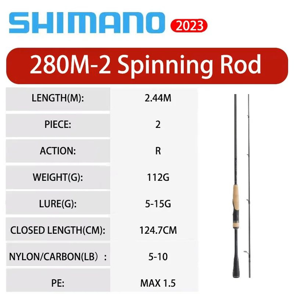 2023 SHIMANO EXPRIDE EXP 280M-2 spin 2.44m,15g Две секции стержня Luya купить c доставкой на ...