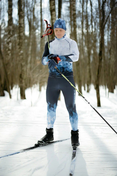 Гоночный костюм лыжный Nordski Race Blue зимний, Мужской, Зима, размер 46, материал Полиэстер ...