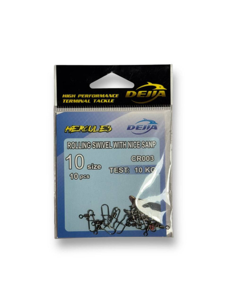 Карабин для рыбалки с вертлюгом №10 10шт DEJIA купить c доставкой на ...