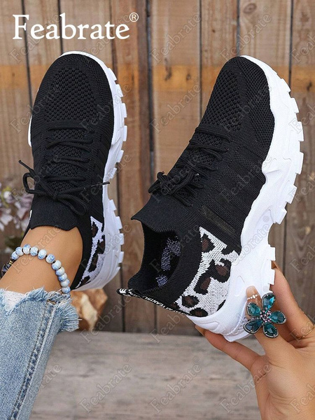 Кроссовки Женский Feabrate Breathable Бег, размер 41 R (средняя) Лето Шнурки Танкетка купить c ...