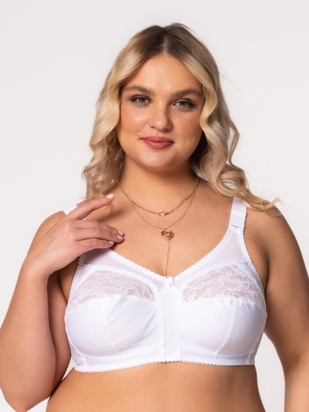 Бюстгальтер Женский AMITEYA без косточек, размер 105D белый Нейлон Офисный/школьный Беларусь ...