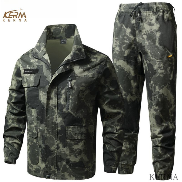 Комплект одежды рабочий Мужской KERNA, размер 52 темно-зеленый Хлопок Разноцветный Молния ...